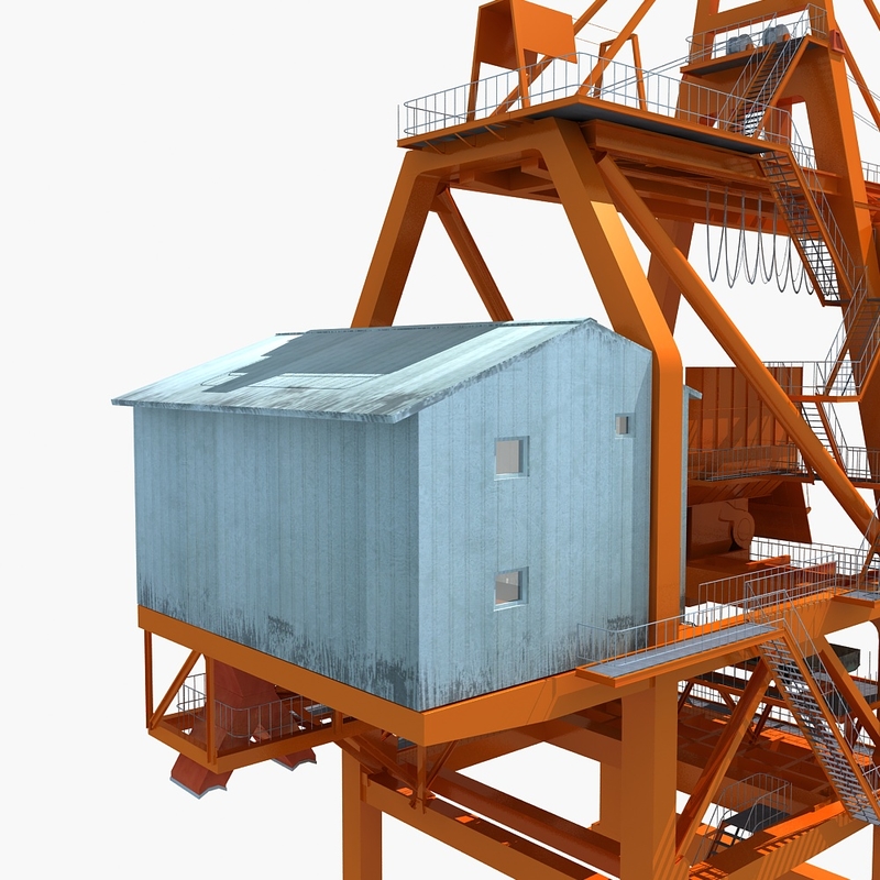3D ship unloader crane bulk carrier model - TurboSquid 1389317