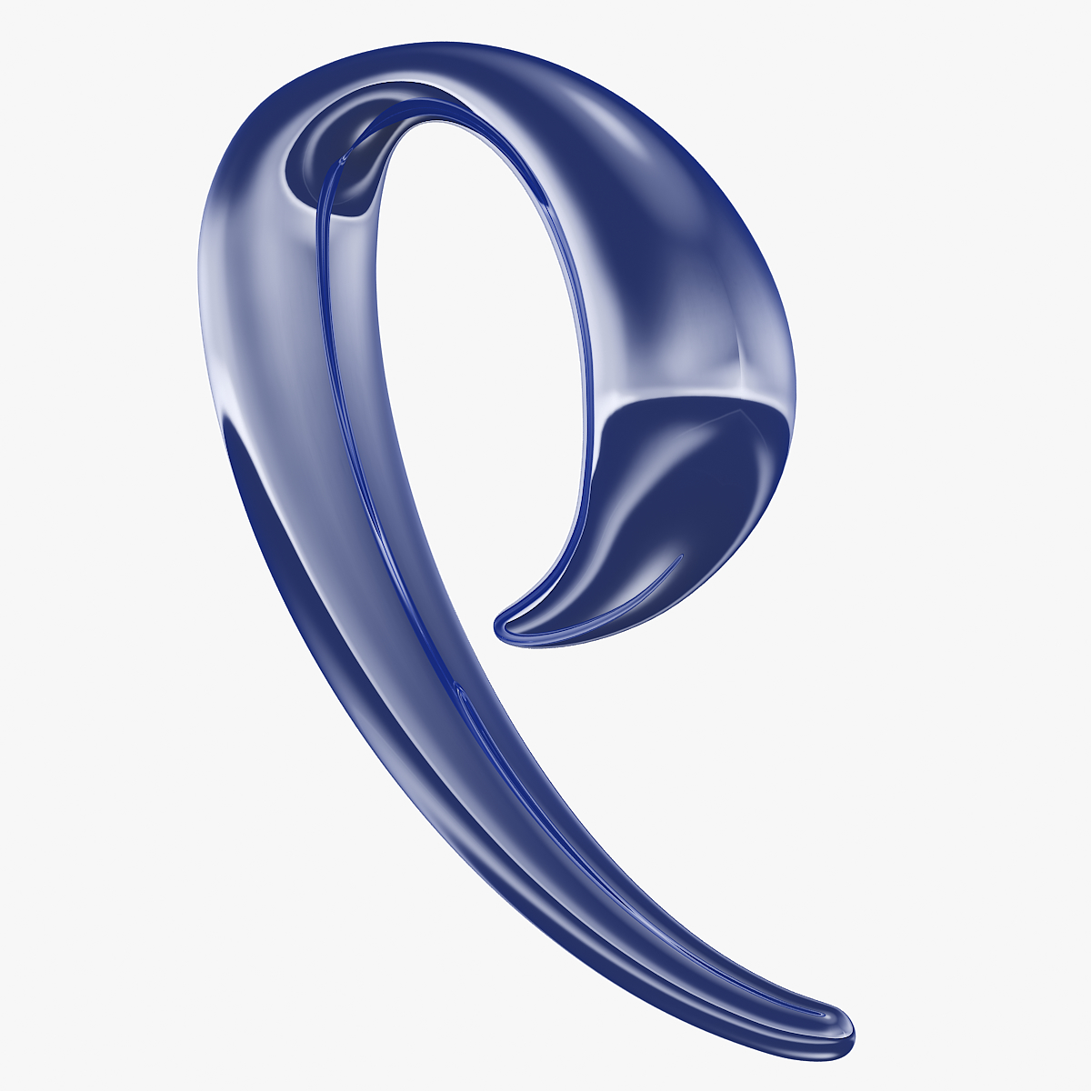 Calligraphic digit 9 number 3D model - TurboSquid 1389349