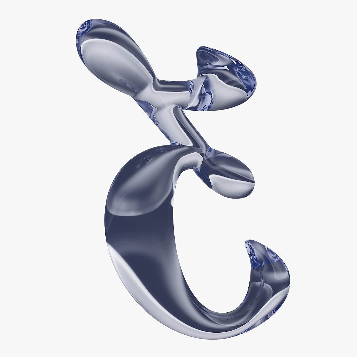 Calligraphic digit 3 number 3D model - TurboSquid 1389329