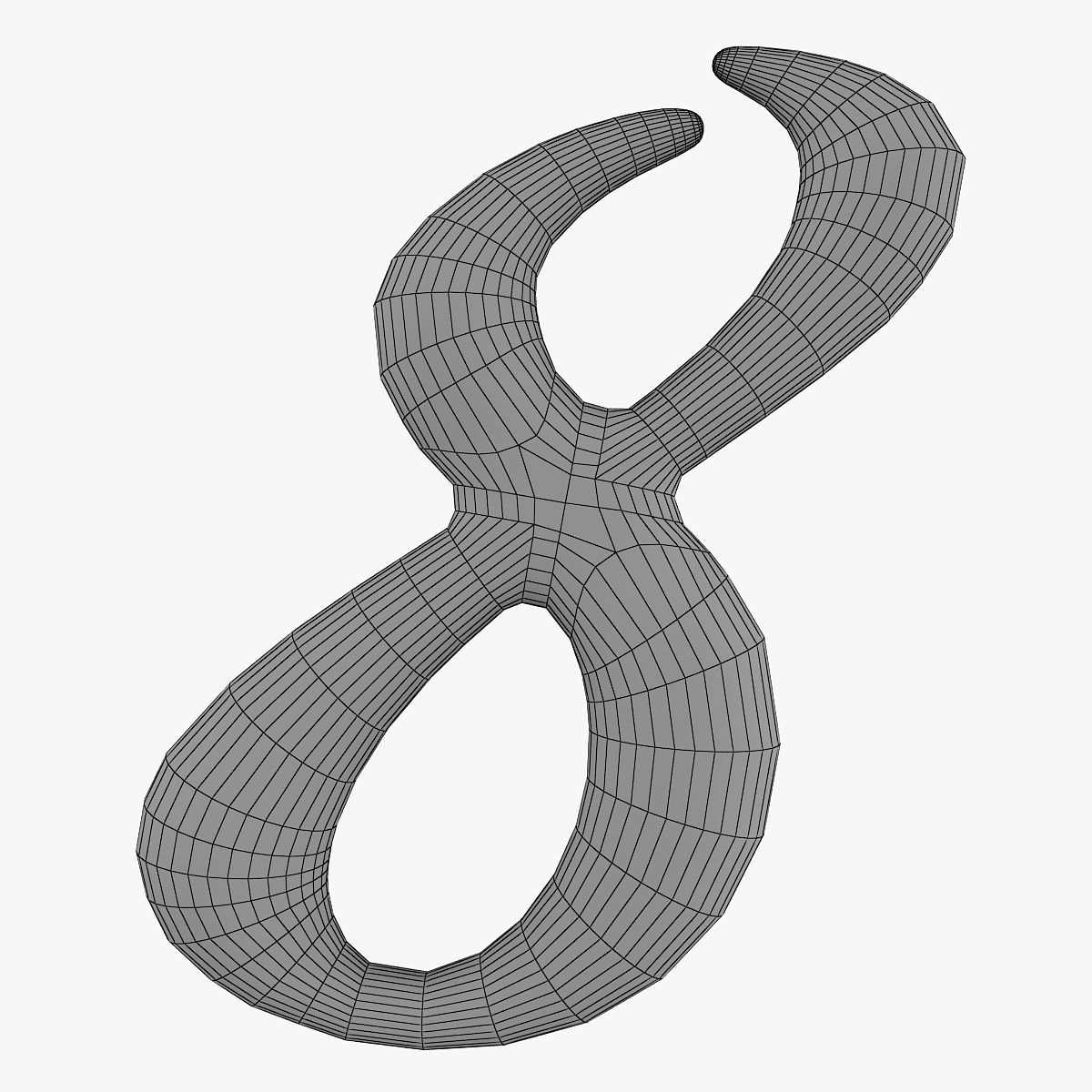 Calligraphic digit 8 number 3D - TurboSquid 1389341