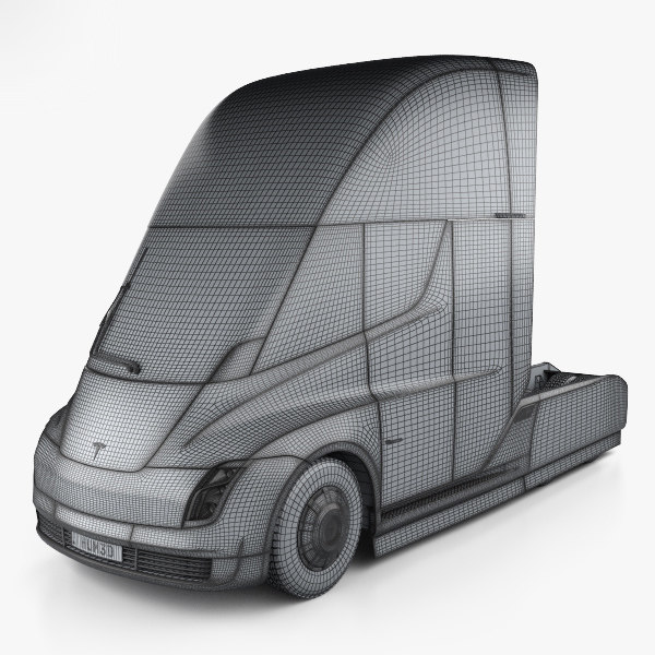 modelo 3d Tesla Semi Sleeper Cab Tractor Truck 2018 - TurboSquid 1389417