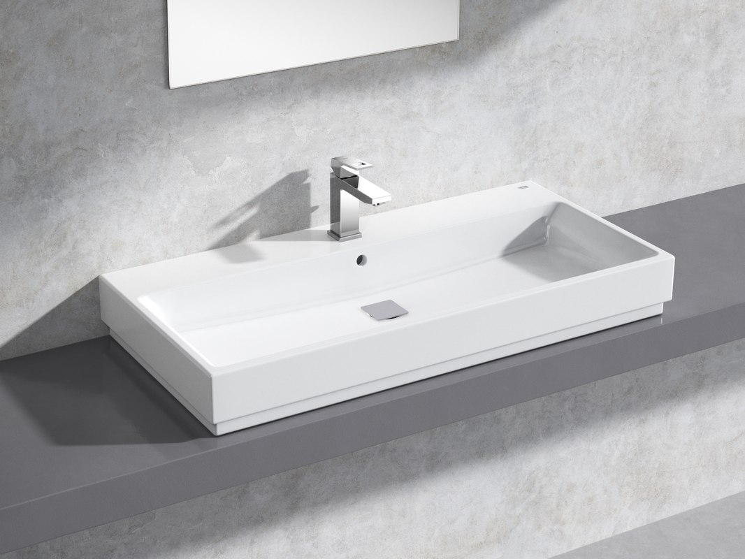 3D cube countertop basin 100 - TurboSquid 1389518