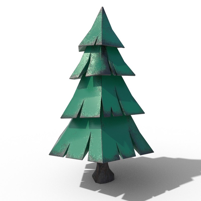 3D model cartoon style pine tree - TurboSquid 1389564