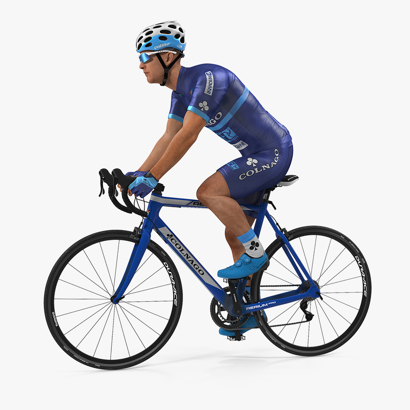 3D model athlete cyclist blue suit - TurboSquid 1389604