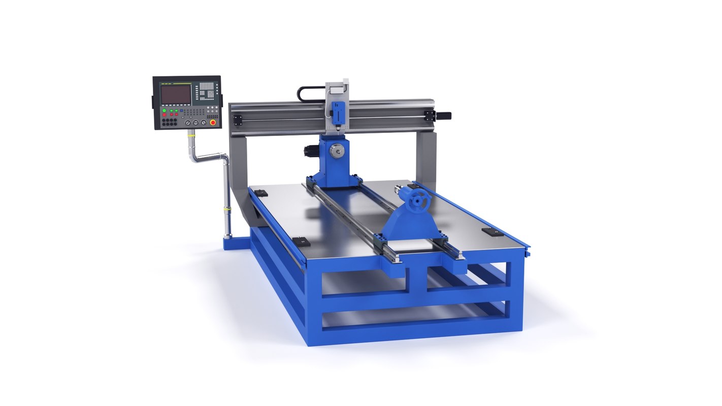 3D milling machine cnc - TurboSquid 1389777