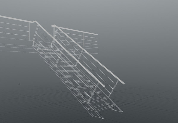 Metal stair staircase 3D model - TurboSquid 1388210