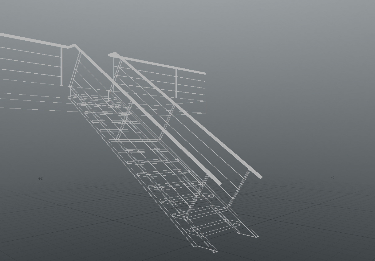 Metal stair staircase 3D model - TurboSquid 1388210
