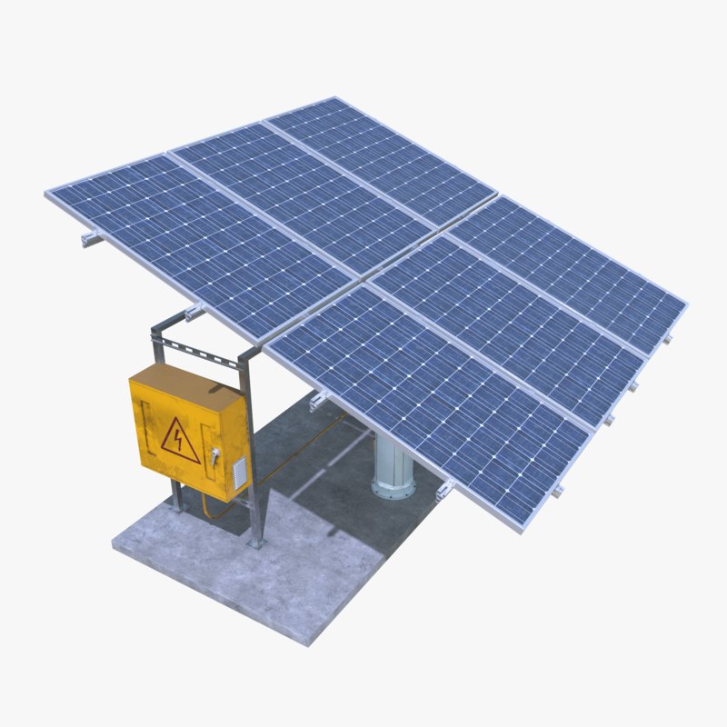 3D solar panel model - TurboSquid 1390235