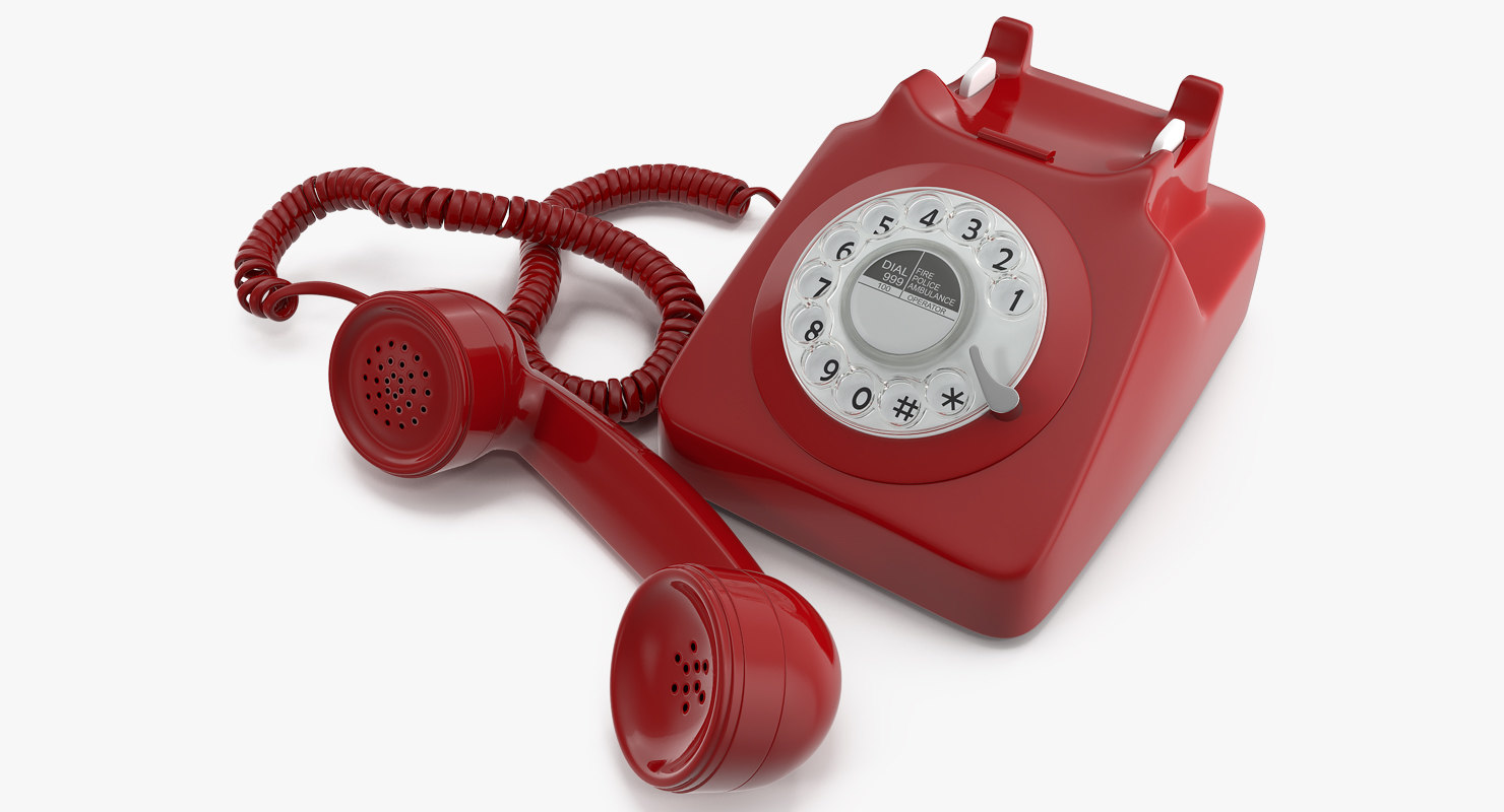 Old rotary phone model - TurboSquid 1389930