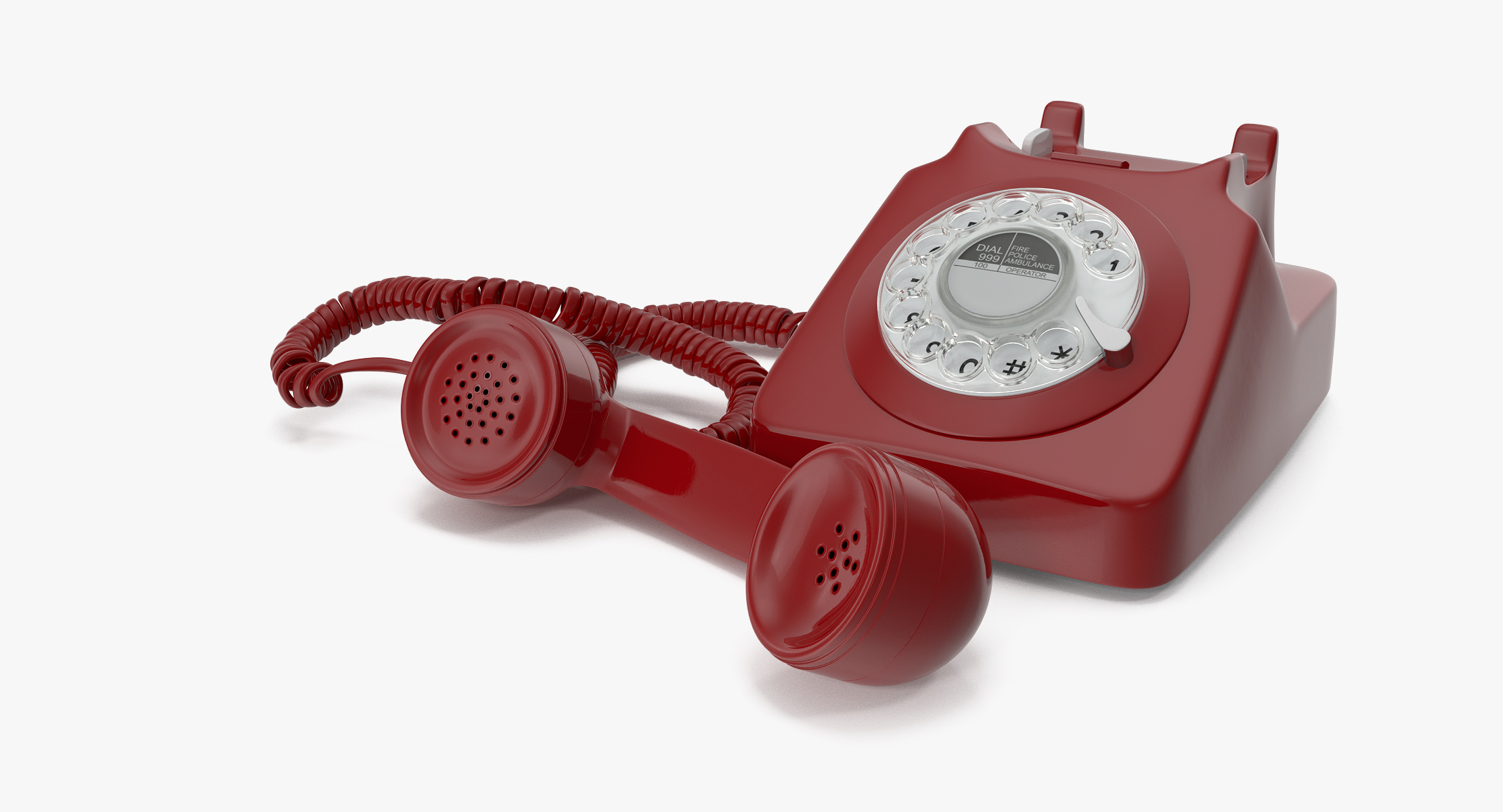 Old rotary phone model - TurboSquid 1389930