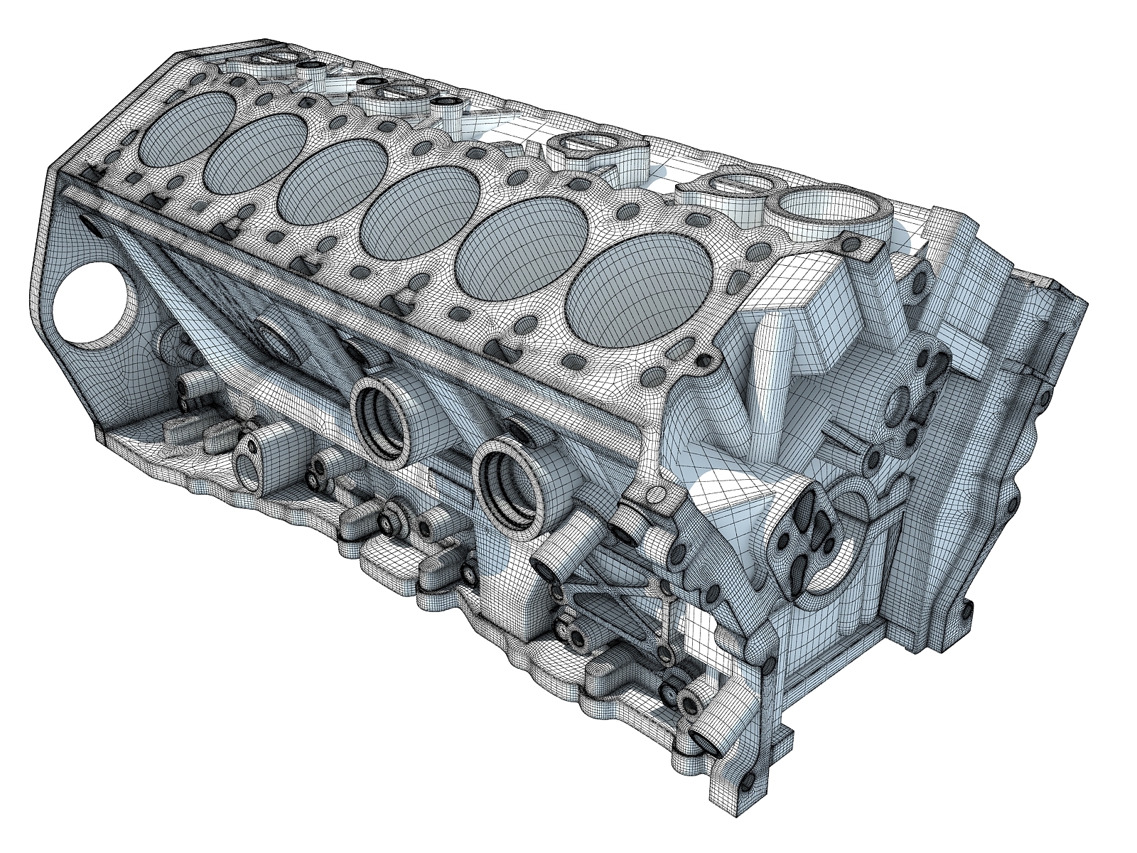 3D v12 engine block model - TurboSquid 1390155