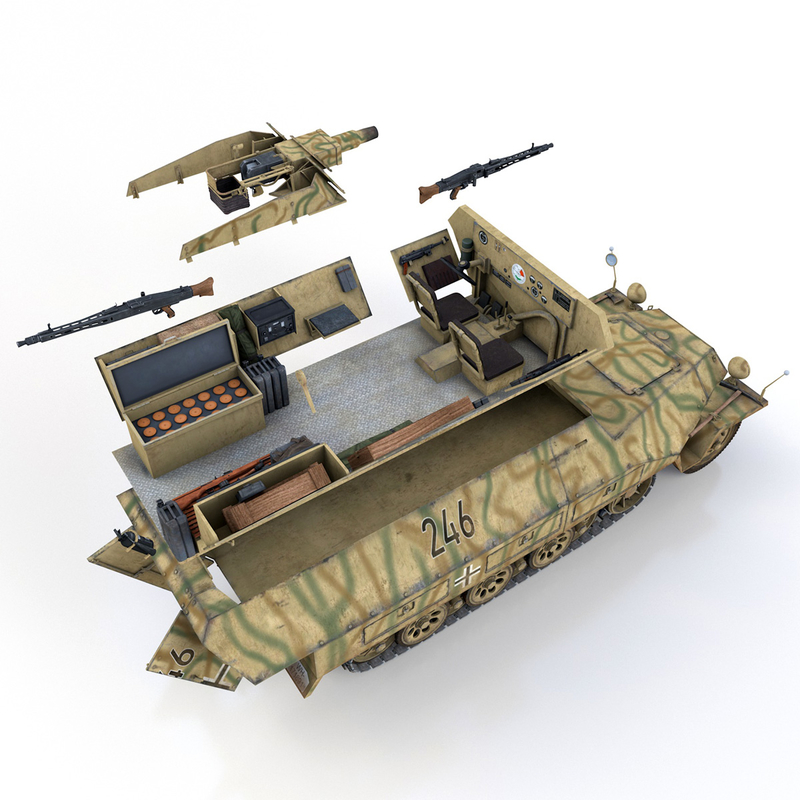 3D sd kfz 251 9 - TurboSquid 1390218