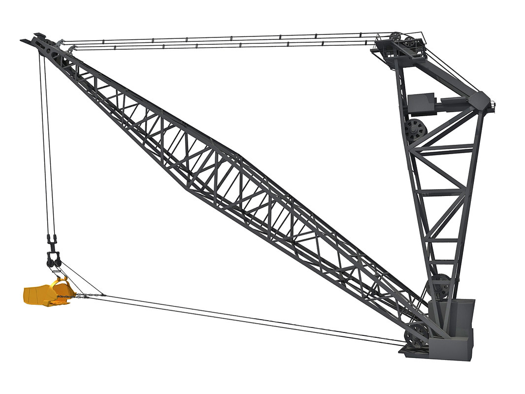 Dragline excavator bucket model - TurboSquid 1390200