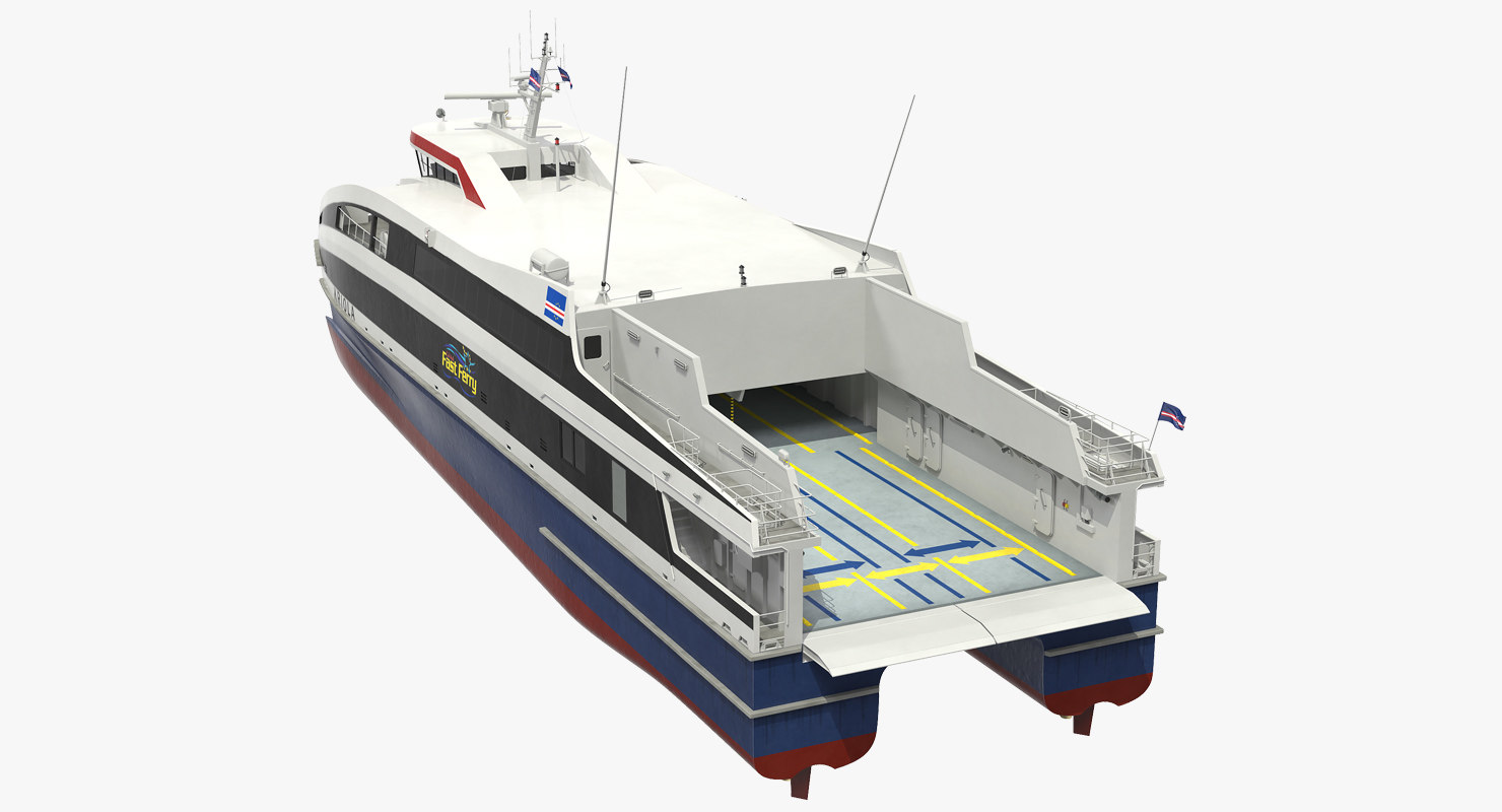 Damen fast ropax ferry 3D model - TurboSquid 1390259