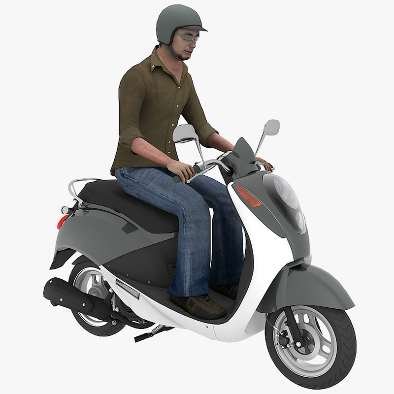 3D scooter man 02 - TurboSquid 1390232