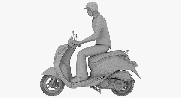 3D scooter man 02 - TurboSquid 1390232