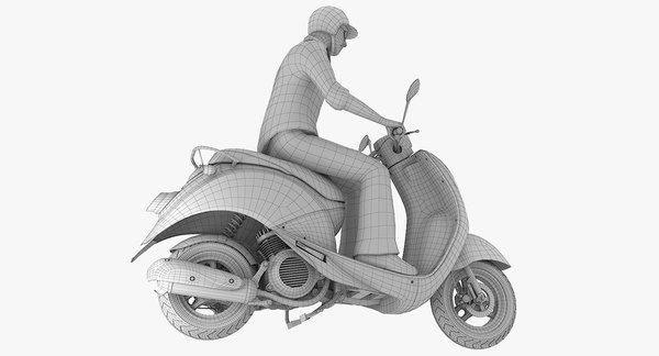 3D scooter man 02 - TurboSquid 1390232