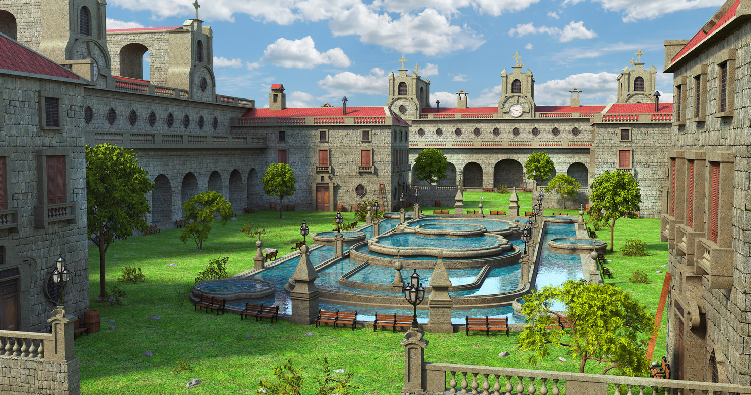 Classic monastery medieval 3D - TurboSquid 1390238