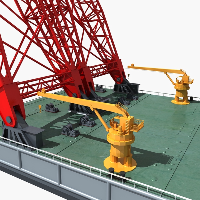 3D floating cranes model - TurboSquid 1390590