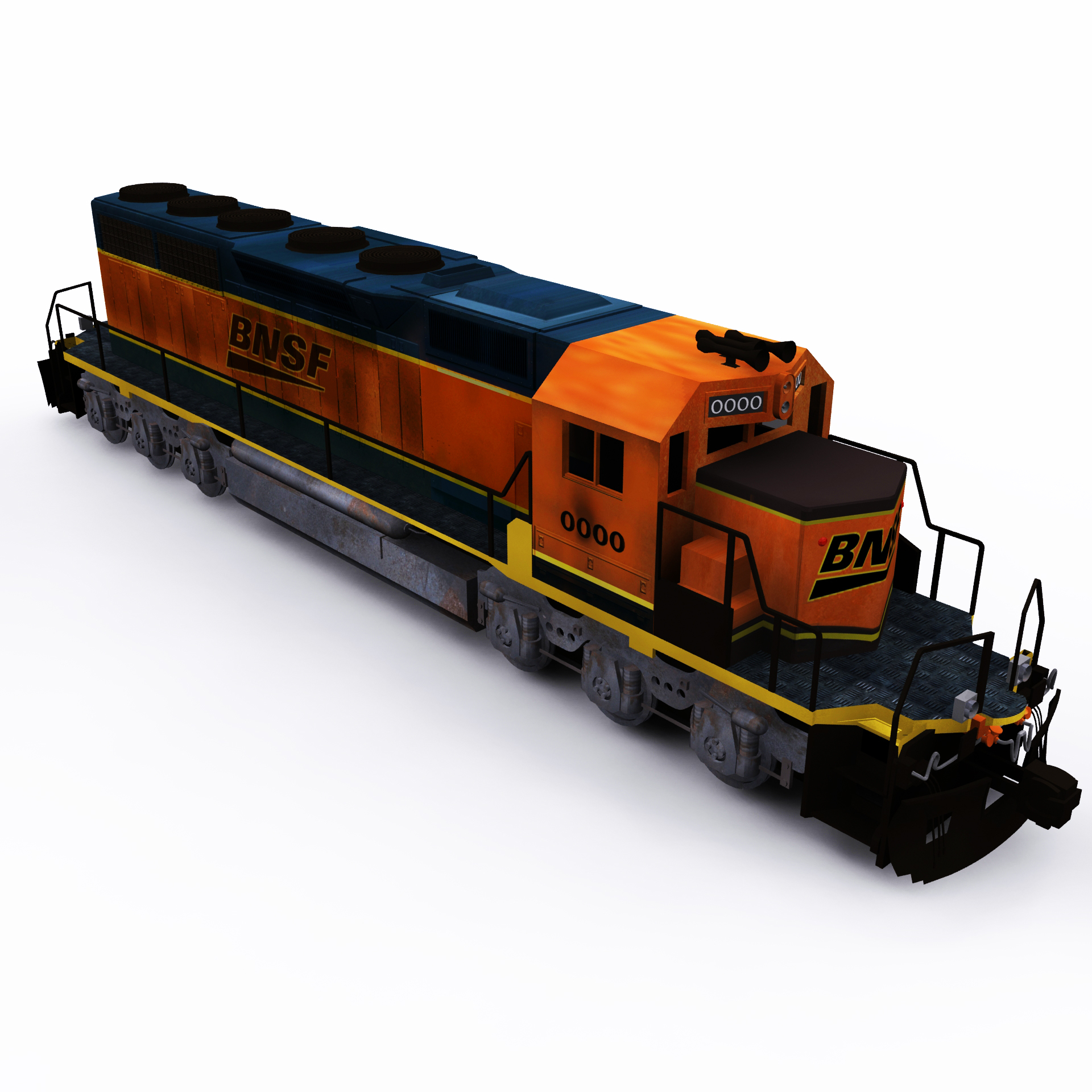3D bnsf emd sd 40 model - TurboSquid 1390603