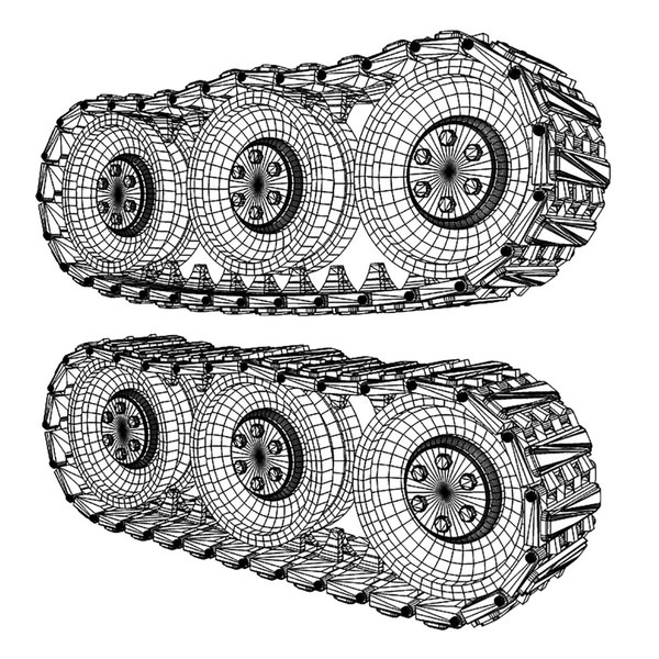 Continuous tracks 3D model - TurboSquid 1390710