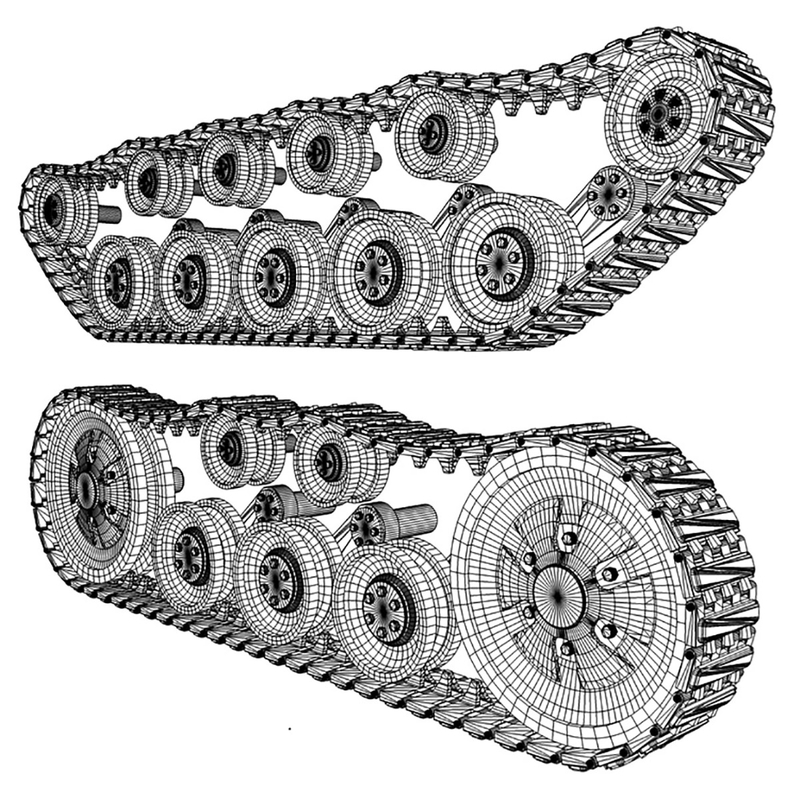 Continuous tracks 3D model - TurboSquid 1390710