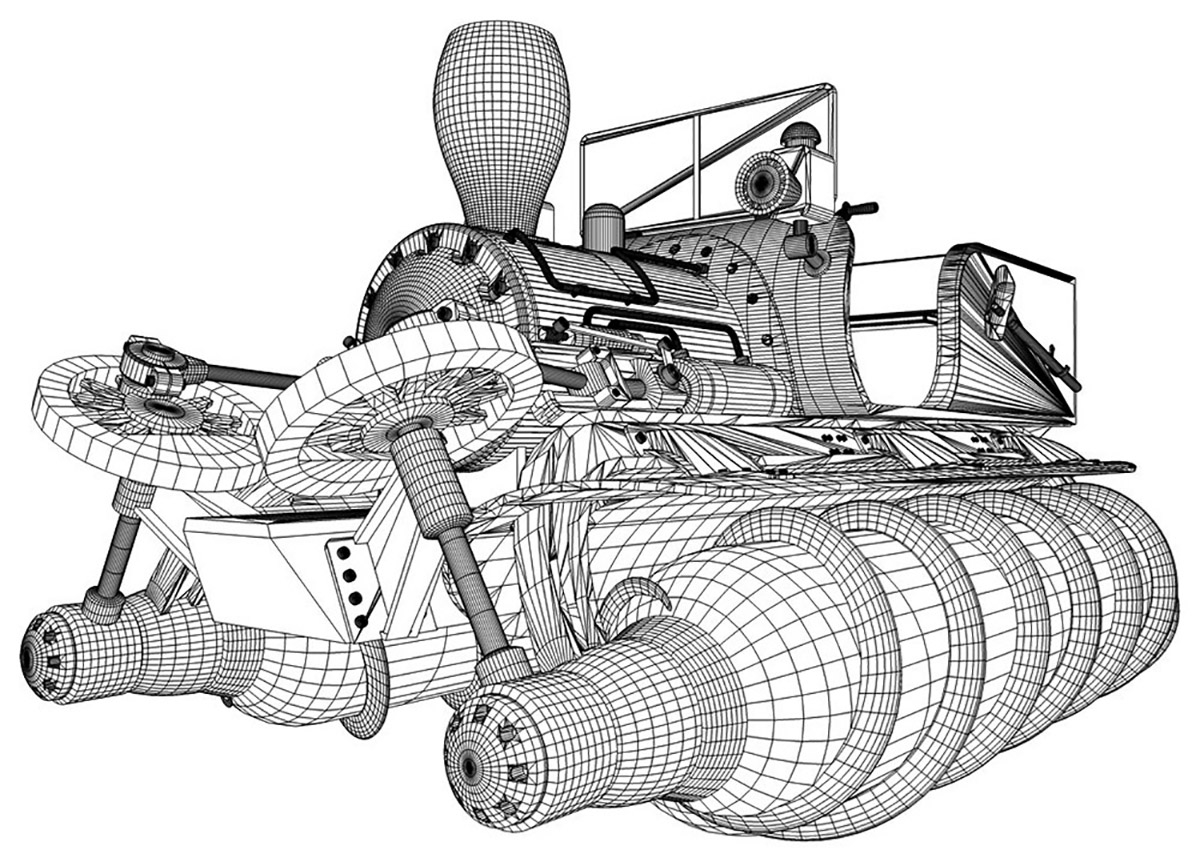 Vehicle screw propelled 3D model - TurboSquid 1390849