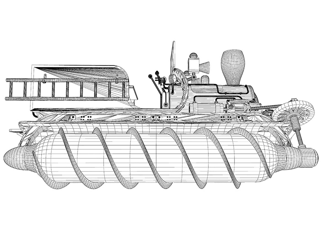 Vehicle screw propelled 3D model - TurboSquid 1390849