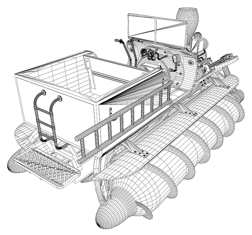 Vehicle screw propelled 3D model - TurboSquid 1390849