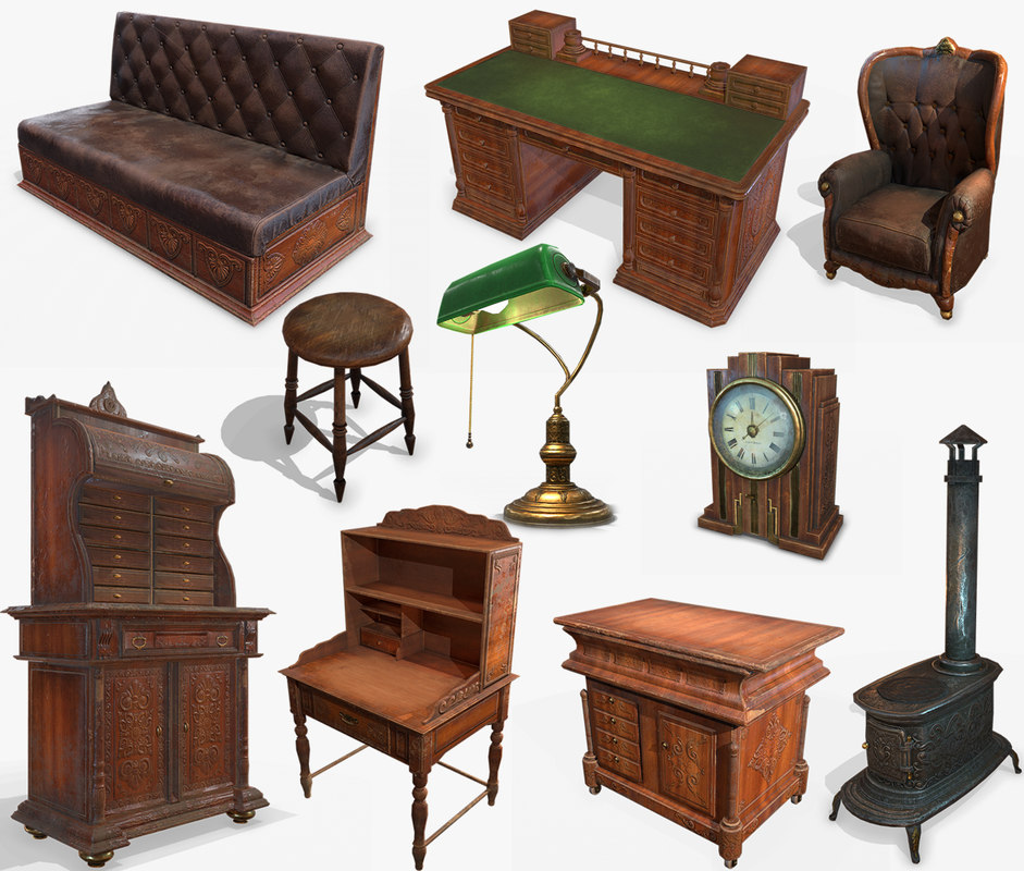 Antiquare furniture pbr antique 3D model - TurboSquid 1390868