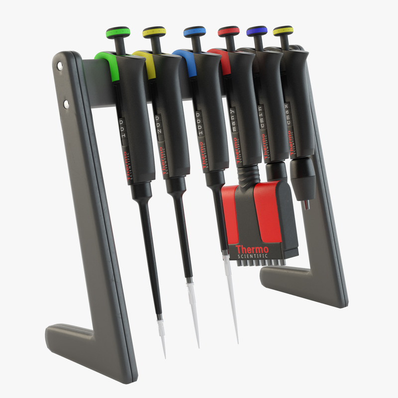 3D pipettes thermo - TurboSquid 1391070