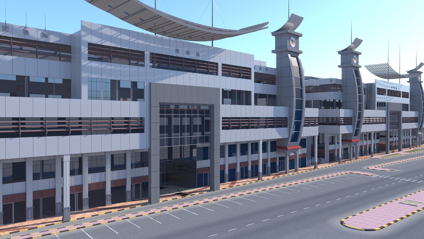 Commercial building 3D model - TurboSquid 1391077