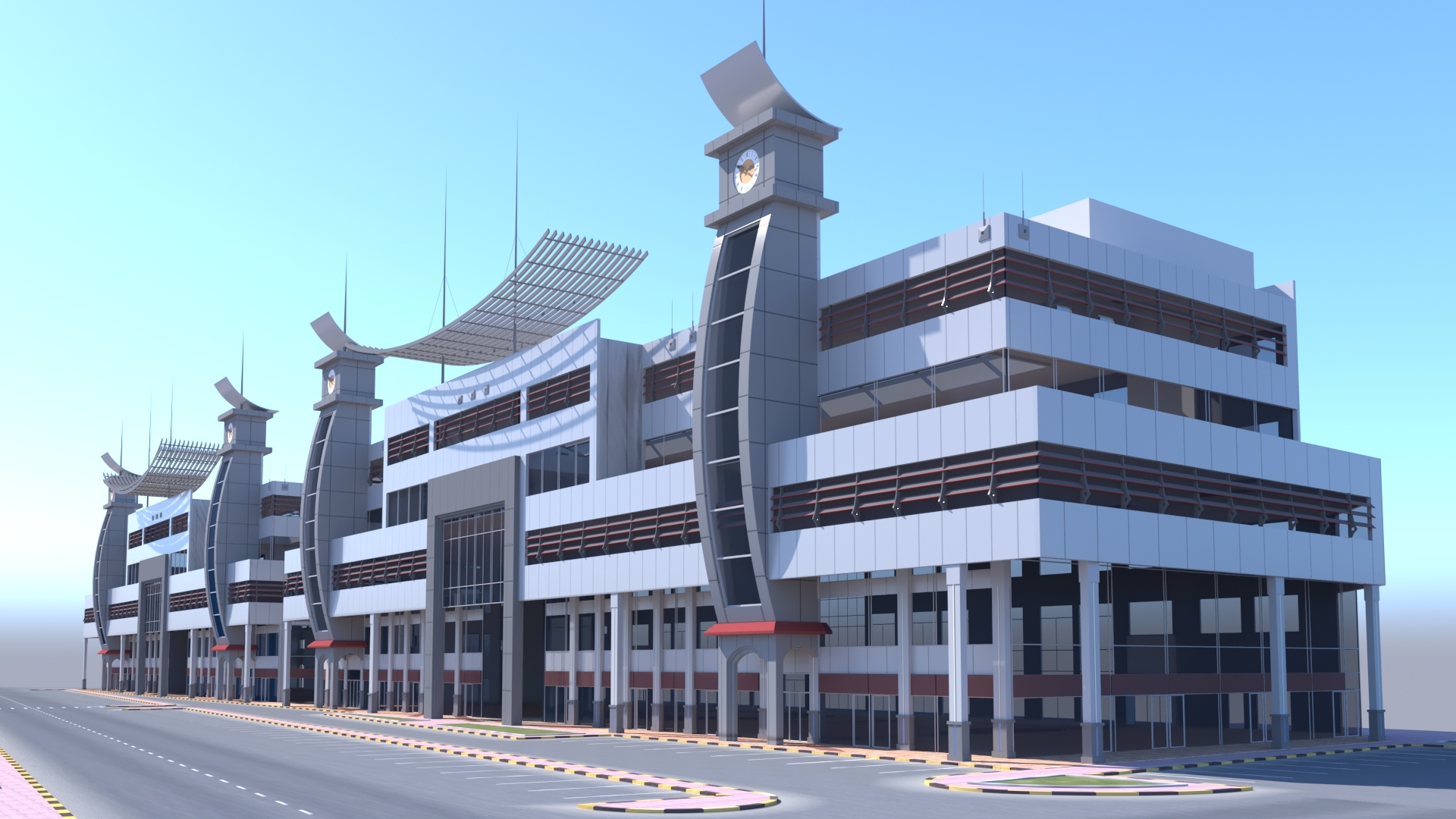 Commercial building 3D model - TurboSquid 1391077