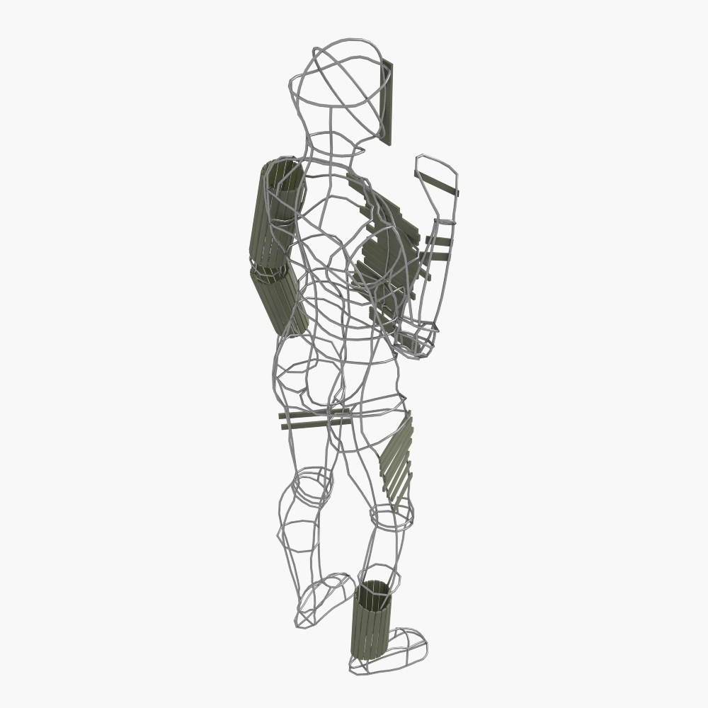 wire man 3d max