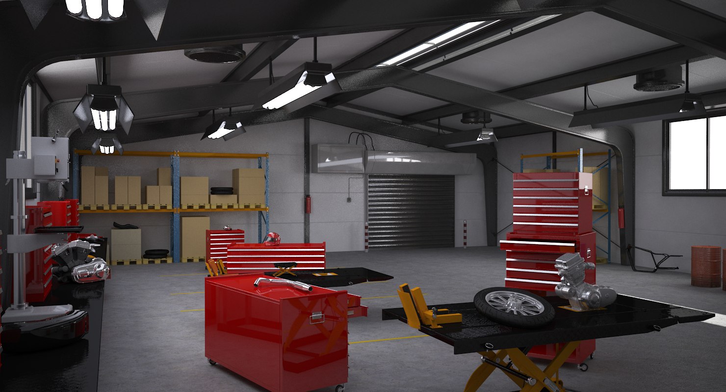 3D motorcycle service - TurboSquid 1391374