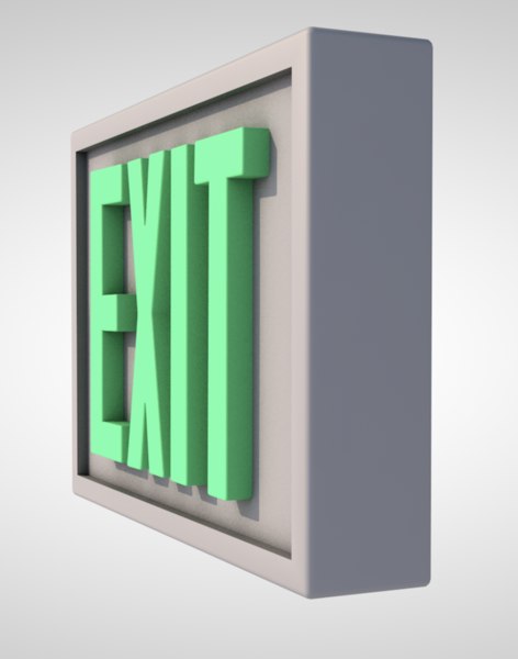 Exit Sign 3D Models for Download | TurboSquid