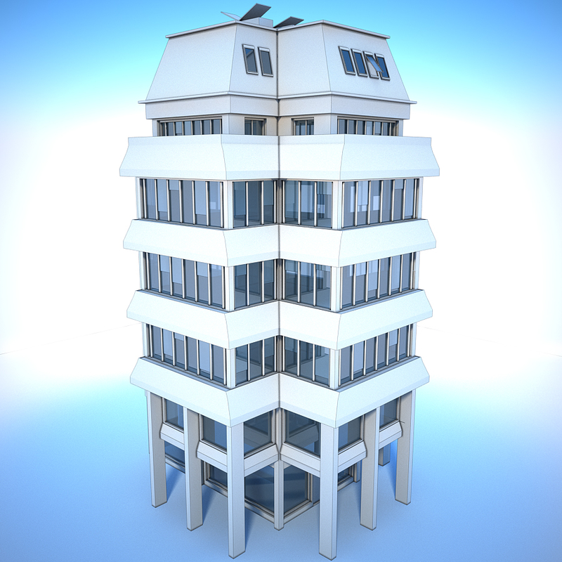 Building white 3D model - TurboSquid 1391753