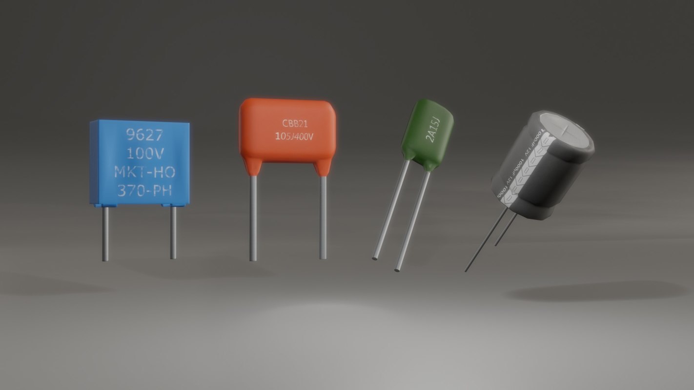 3D model capacitors - TurboSquid 1391859