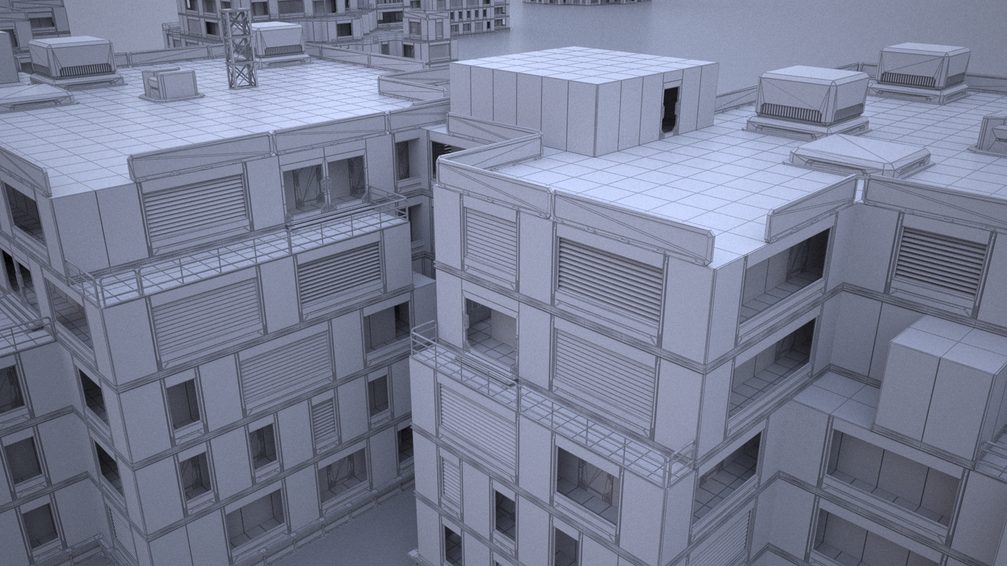 Futuristic building model - TurboSquid 1391912