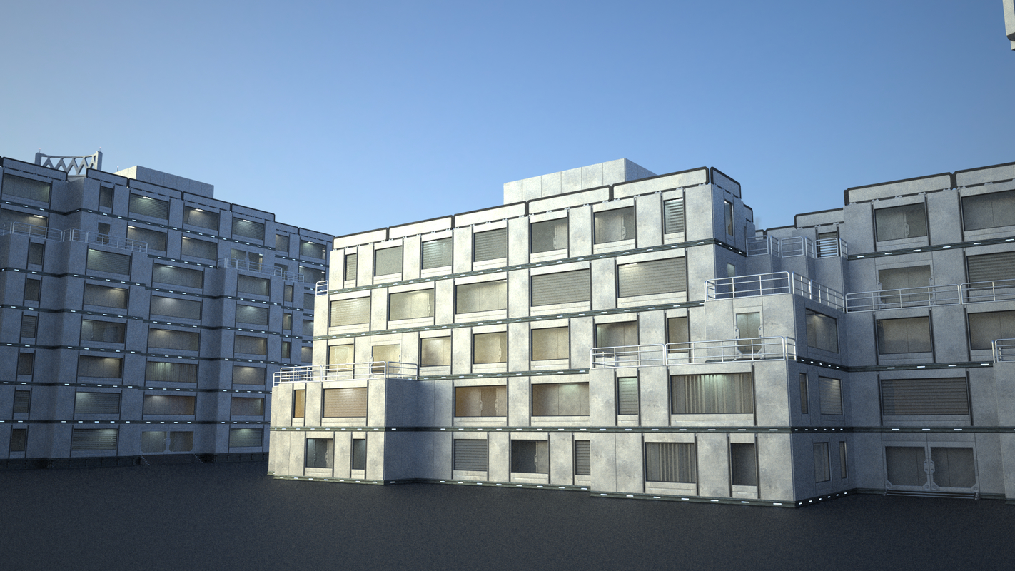 Futuristic building model - TurboSquid 1391912