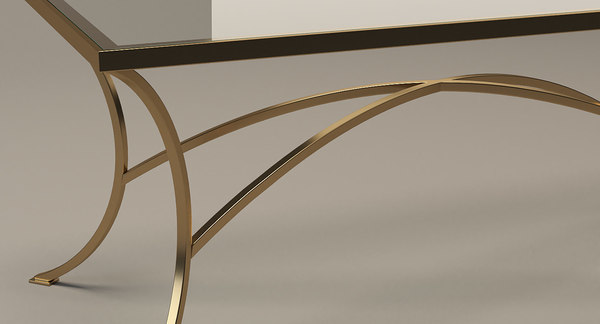 3D rectangle coffee table metal - TurboSquid 1392050