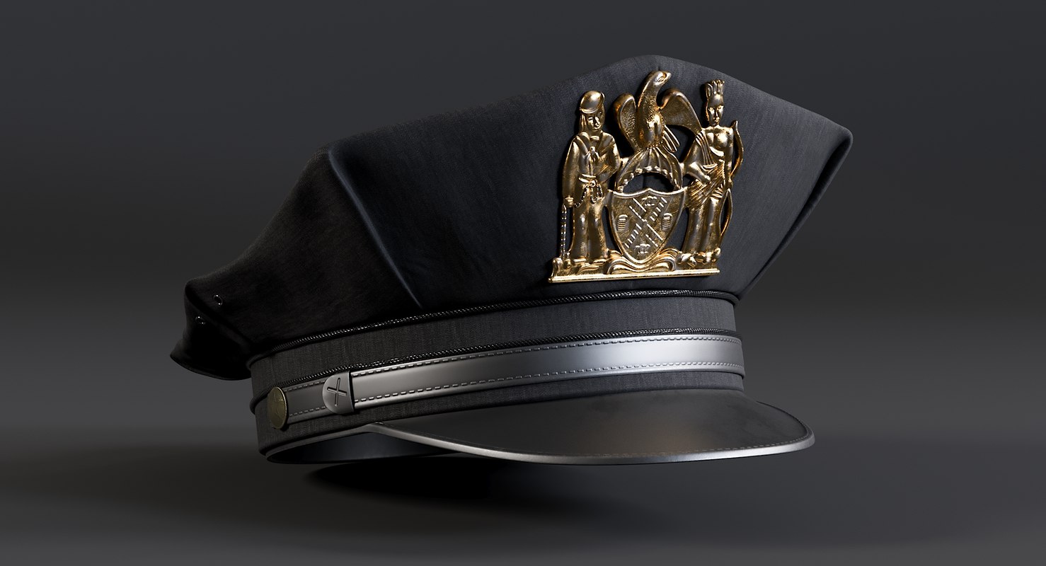3D policeman cap class b model - TurboSquid 1392379