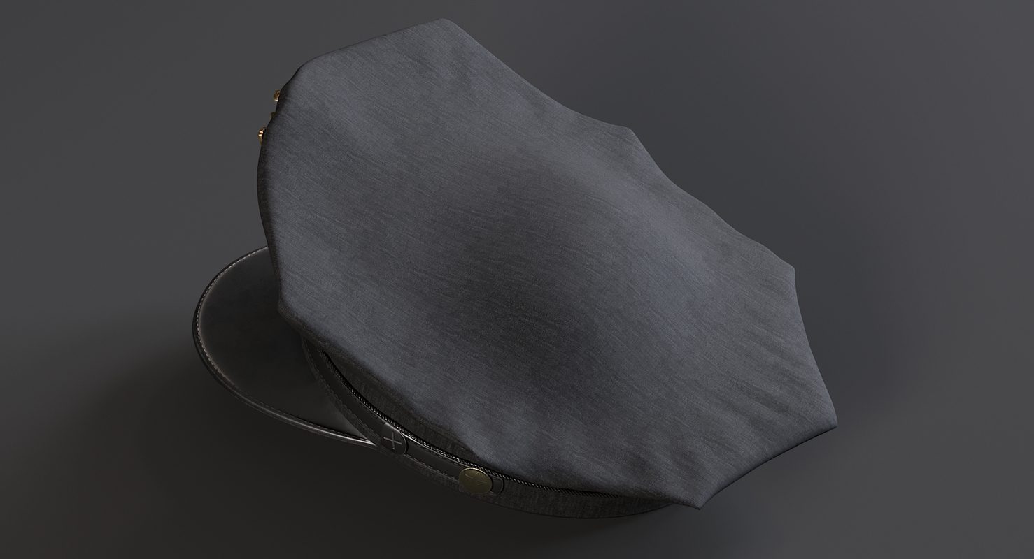3D policeman cap class b model - TurboSquid 1392379