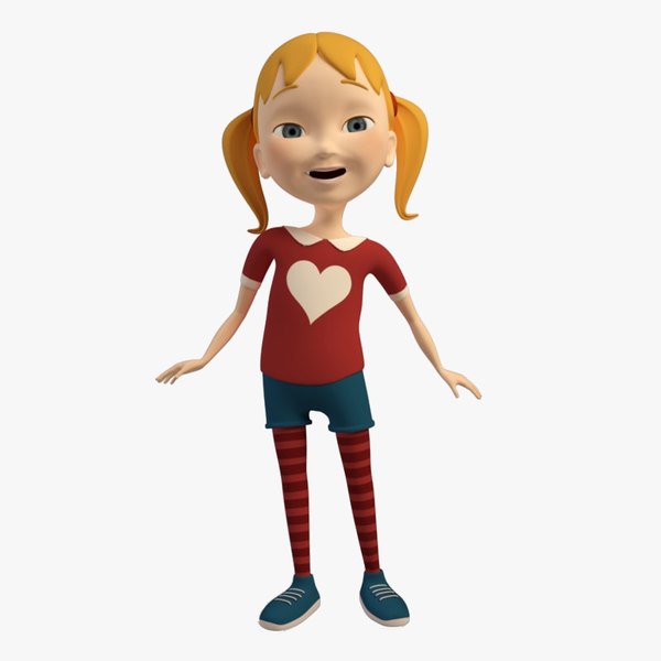 3d max cartoon character kid