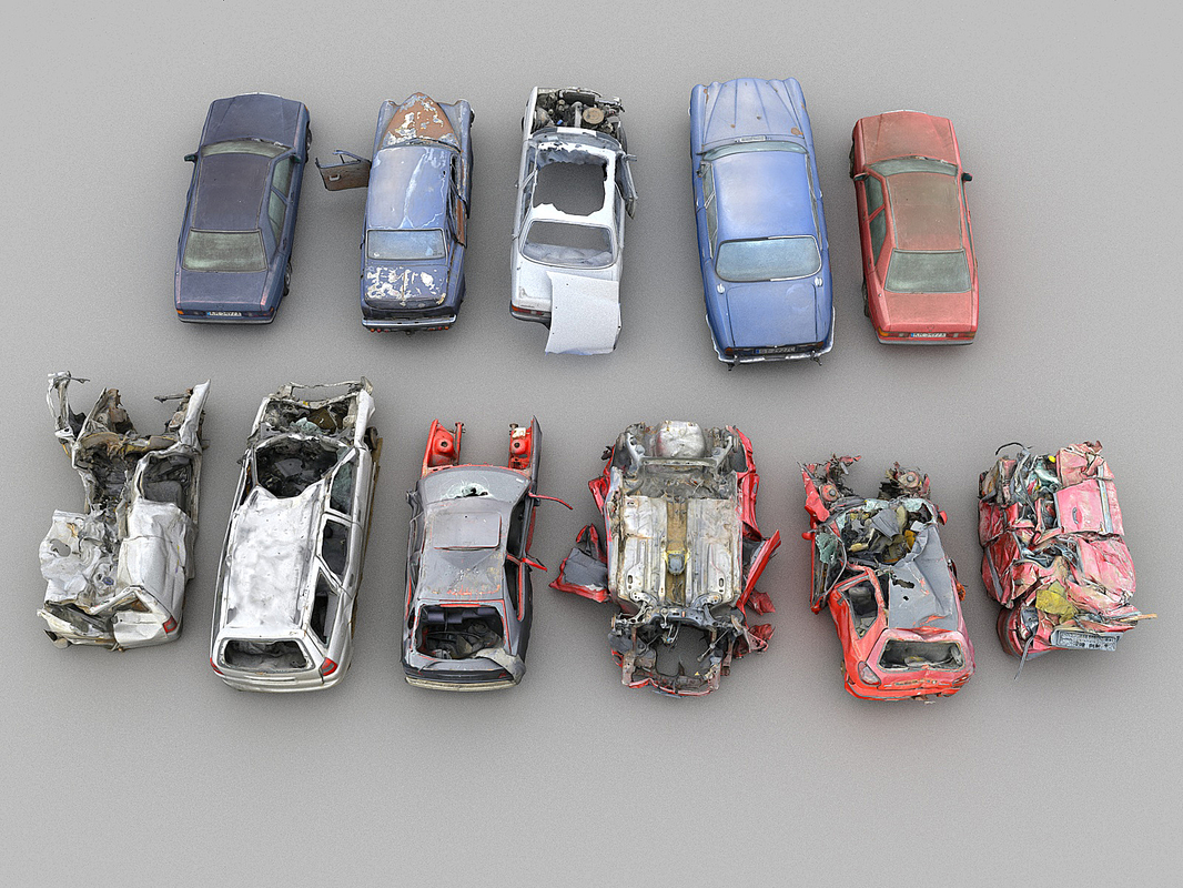 3D car apocalypse wreck pack - TurboSquid 1531612