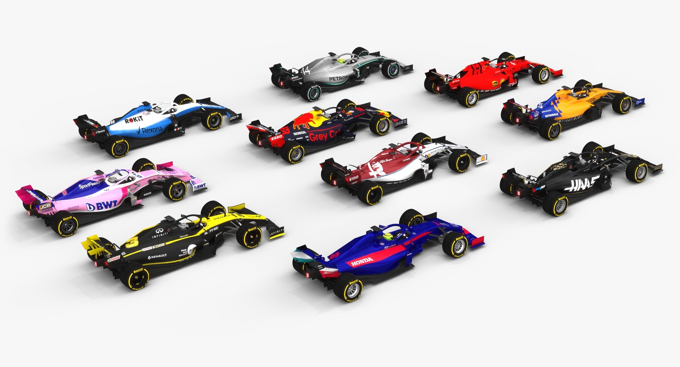 3D pack formula 1 season - TurboSquid 1392582