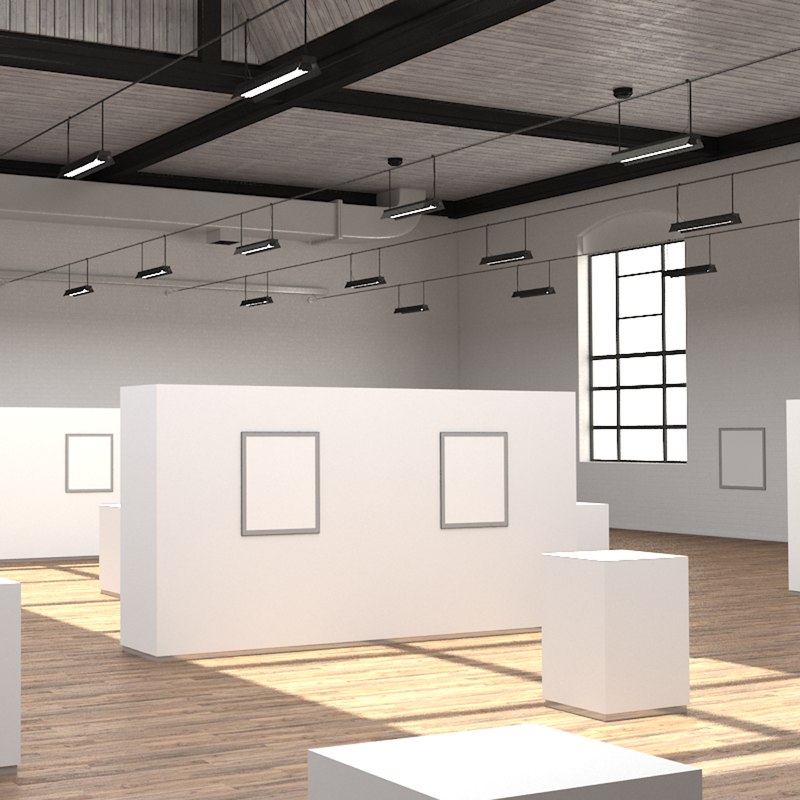 Industrial art gallery 3D model - TurboSquid 1391881
