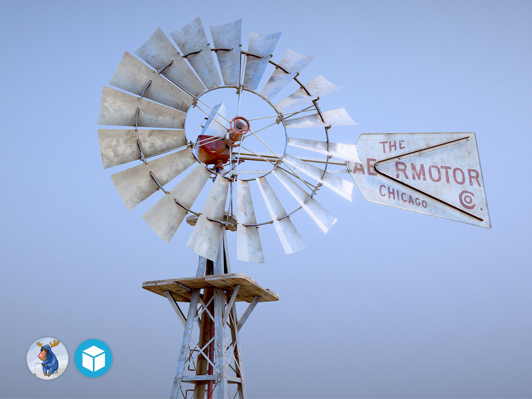Aermotor windmill 3D model - TurboSquid 1392815