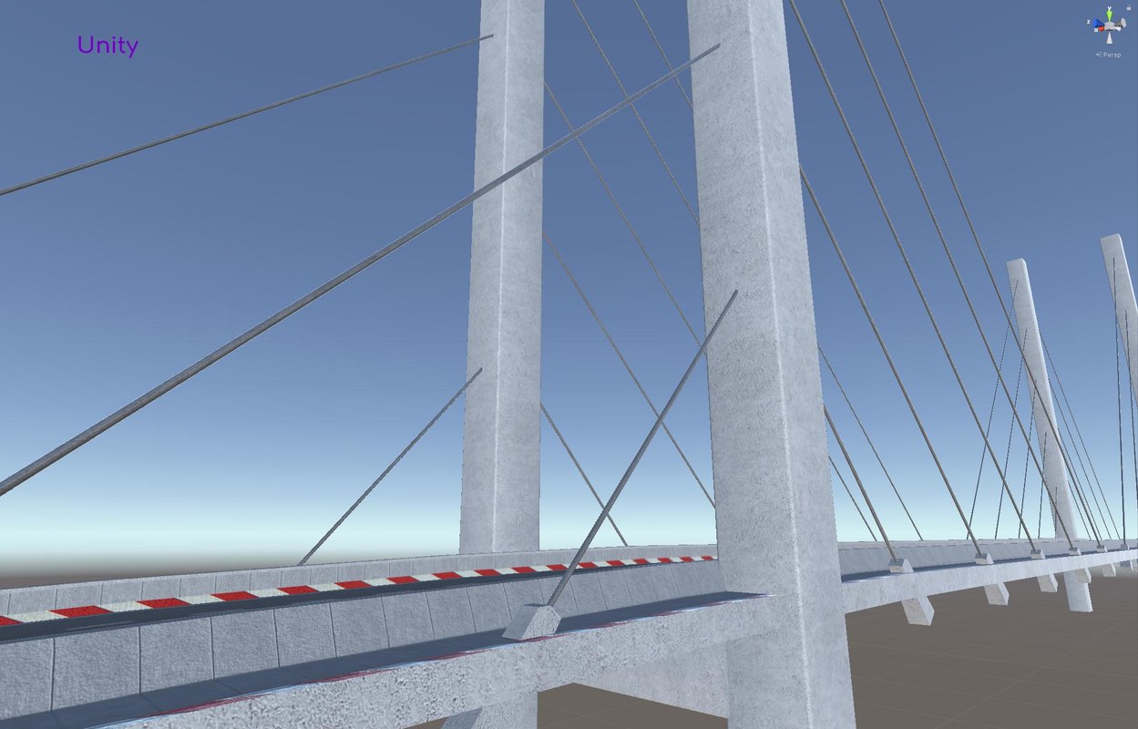 3D cable-stayed bridge - TurboSquid 1392830