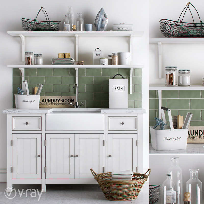 Green utility room - 3D - TurboSquid 1392866